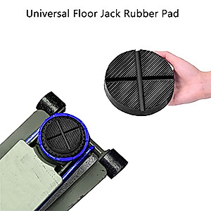 GRADE Universal Floor Jack Rubber Pad Jack Pad Adapter Pinch Weld Side Frame Rail Protector Puck/Pad (2 Pack)