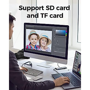 USB C Docking Station 3 Monitors 4K@60Hz, 14-in-1 Laptop Docking Station with 2 HDMI 4K@60Hz, DP 8K@30Hz/ 4K@144Hz, 3 USB 3.0, 2 USB 2.0, RJ45, Audio, PD 100W, USB-C HUB for Windows Laptop Accessories