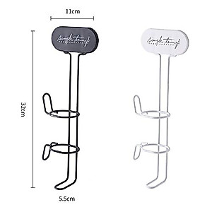 yotijay Farmhouse Metal Wire Bathroom Wall Mount Curling Iron Holder Hair Styling Tool Organizer Storage Basket Iron, Curling, Black