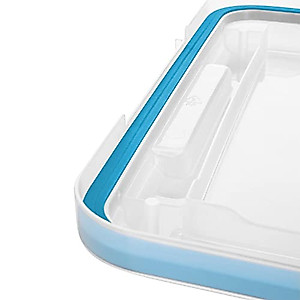 SABIB 32 Quart Clear Plastic Stackable Storage Container Box Bin, 4 Pack