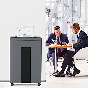 WOLVERINE 18-Sheet 60 Mins Running Time Cross Cut High Security Level P-4 Heavy Duty Paper/CD/Card Ultra Quiet Shredder for Home Office with 6 Gallons Pullout Waste Bin SD9113 (Grey ETL)