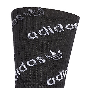 adidas Originals Men's Originals Forum Repeat Single Crew, Black/Onix Grey/White, Large