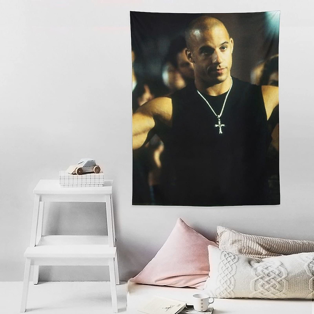 Vin Diesel Tapestry The Fast And The Furious Stars Polyester Tapestry Wall Art Print Gift Picture Painting Tapestries Artwork Bedroom Home Decor 30"x40"