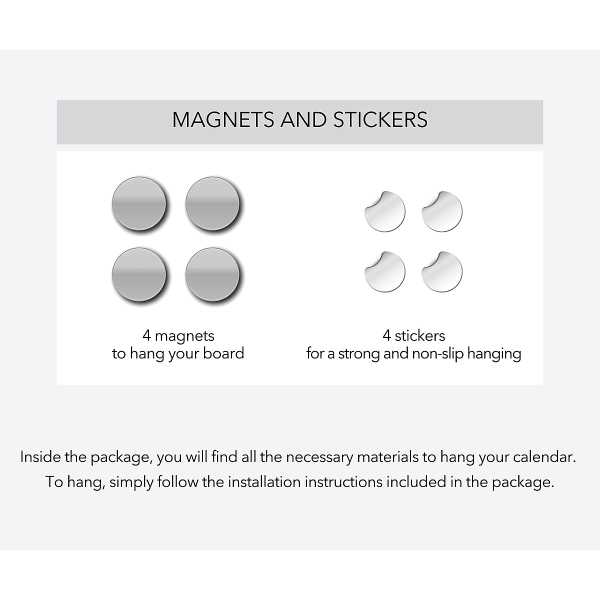 Magnetic Personalized Calendar 2024, Magnetic Fridge Calendar - Magnetic Monthly Acrylic Calendar - Acrylic Magnetic Kitchen Board - Kitchen Wall Decor