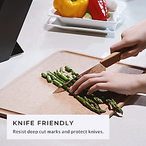 Elihome 2-piece Class Dishwasher Safe Cutting Board Set with 5-piece Premium Stainless Colorful handle Steel Knife Set