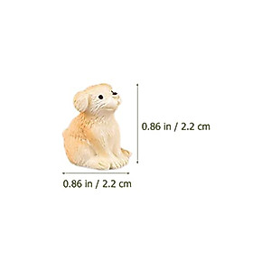 DOITOOL 9pcs Miniature Dog Figurines Resin Puppy Figure Cute Dog Cake Topper Cartoon Animal Statue Bonsai Figure Fairy Garden Ornament Accessories Car Dashboard Decoration Gift