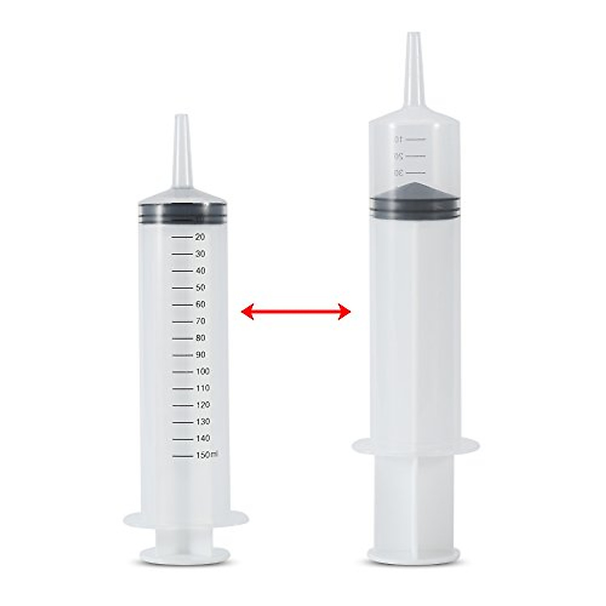 150ml Measuring Syringe Large Plastic Feeding Syringe Measuring Syringe for Measuring Hydroponic Nutrient and Solution Preparation