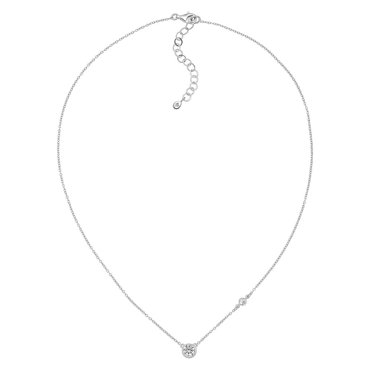 Silpada 'Marvel' Cubic Zirconia Necklace in Sterling Silver, 16" + 2"