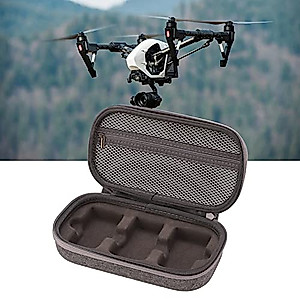 Drone Battery Hard Case, Gray Drone Battery Carrying Case Shockproof Scratch Resistant Nylon for Drone