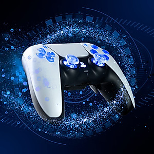 PS5 Controller Led Light Kit, 8 Multi Colored Glowing PS5 Controller Lights Up Buttons, Only for PS5 Controller Model bdm-010/020, not for bdm-030,(Without Controller)