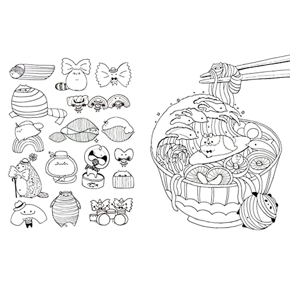 A Million Kawaii Cuties: The Sweetest Things to Color (A Million Creatures to Color)