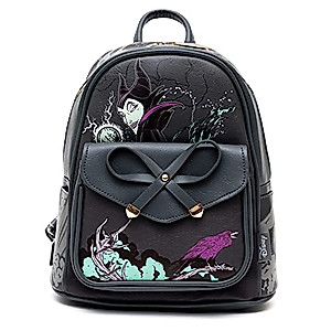 KBNL Villains - Maleficent 11inch Vegan Leather Mini Backpack - A21728,Multicoloured,Medium