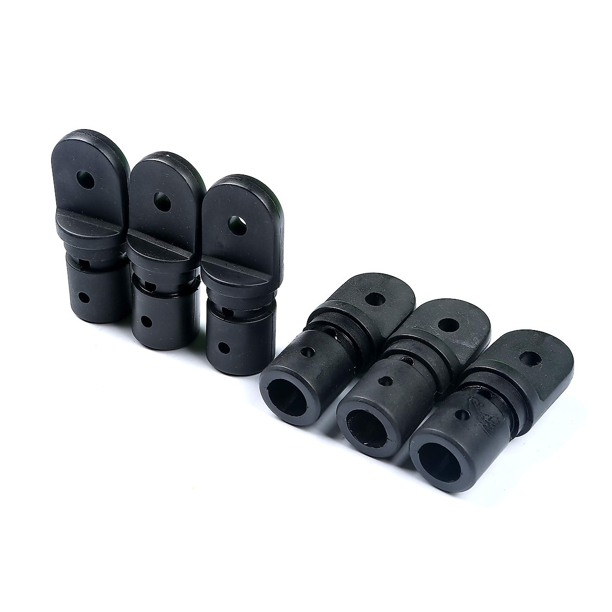 Thorn Boat Bimini Fittings Top Cover Cap Eye End Nylon Black Pack of 6 Black, 3/4 Inch (Internal Version for 1" Tube)