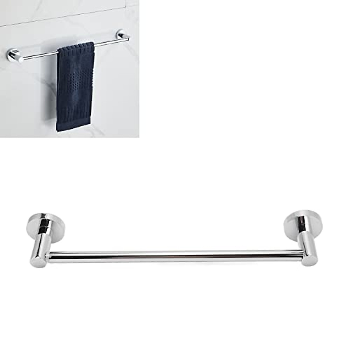 Retractable Towel Racks for Bathroom, 2PCS Stainless Steel Bath Towel Holder Adjustable Towel Bar Wall Mount Towel Rail Single Towel Bar Rod Silver