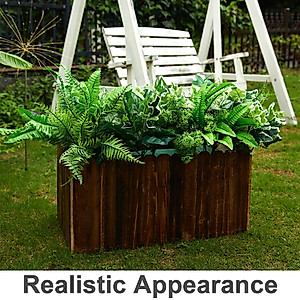 PARTY JOY 14 Bunches Fake Plants Outdoor, Fake Bushes UV Resistant Artificial Flowers Greenery Shrubs Faux Greenery for Outdoor Garden Patio Front Porch Yard Decor