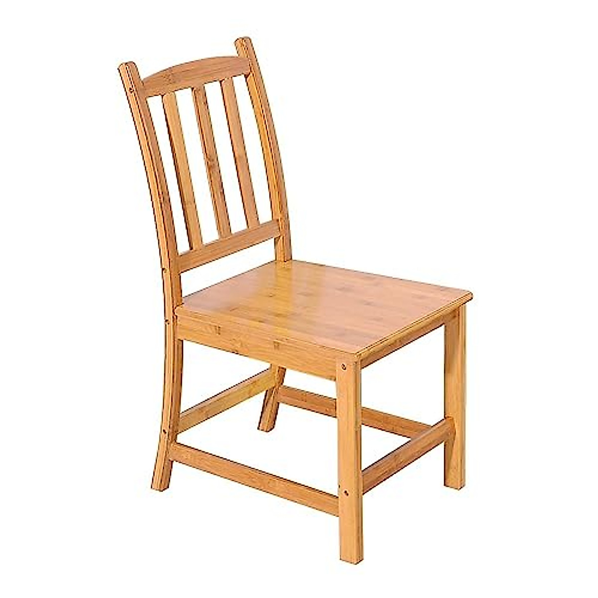 Kopokd [Set of 2 Dining Chairs - Sturdy Wooden Seats Natural Finish Kitchen Furniture