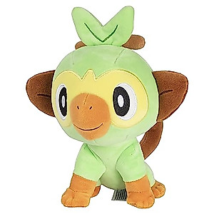 Pokemon 8" Grookey Plush Officially Licensed - Sword and Shield Starter Figure - Authentic Soft Stuffed Animal Toy - Valentine's Day & Easter Basket Stuffer Gift for Kids, Boys, Girls - 2+