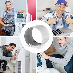 5 Inch Portable Air Conditioner Exhaust Hose Coupler Connector Exhaust Tube Connector Conditioner Round Air Exhaust Tube for Portable Air Conditioner