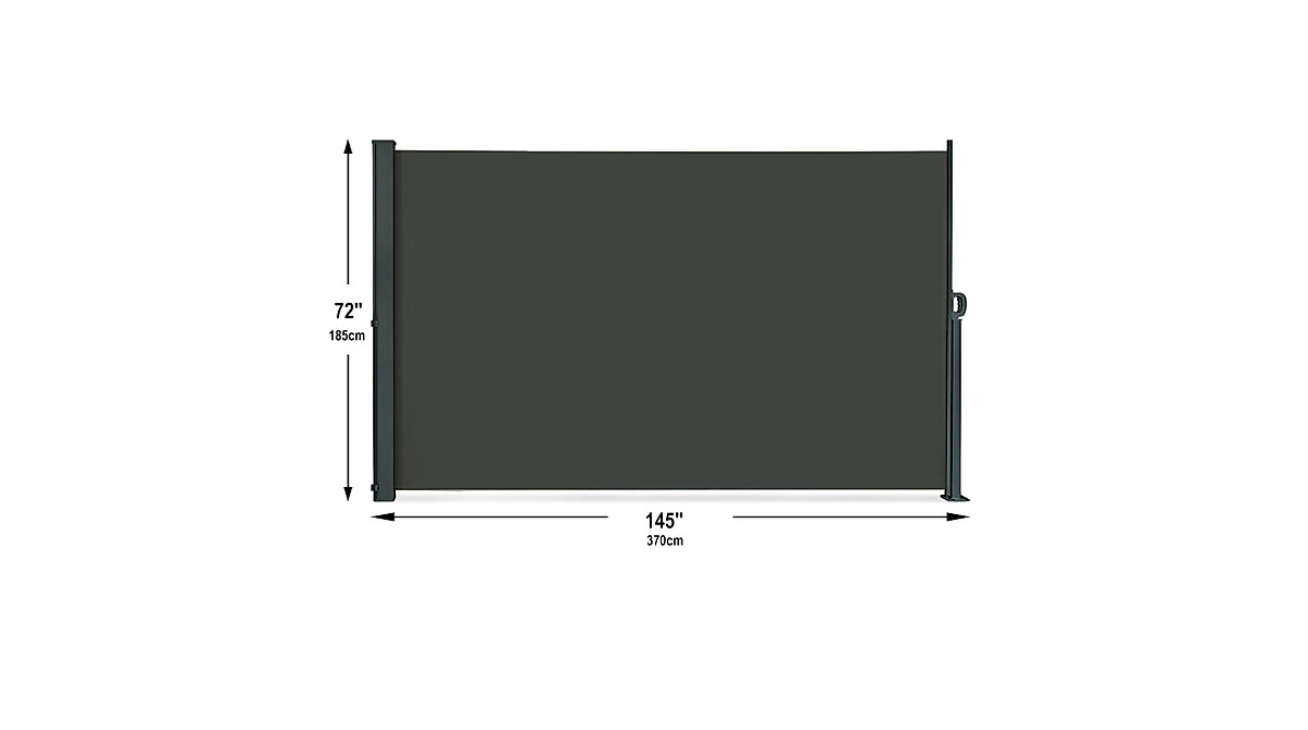 145" x 72" Retractable Side Awning - Privacy & UV Protection