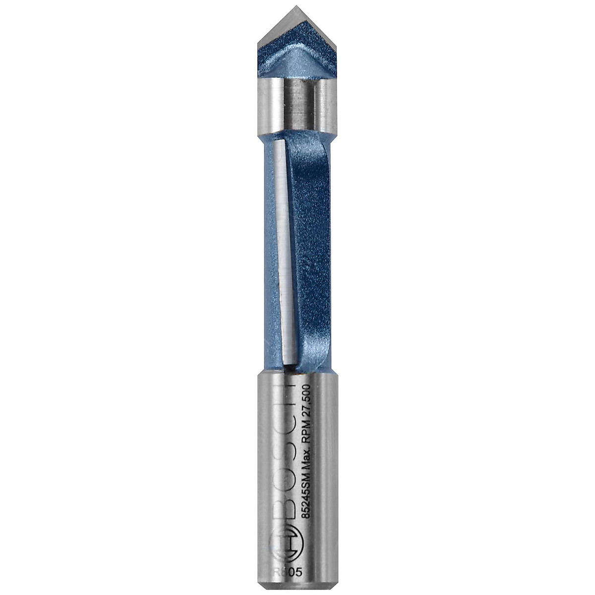BOSCH 85245SMC 3/8 In. x 1 In. Carbide-Tipped Single-Flute Shear Angle Pilot Panel Router Bit