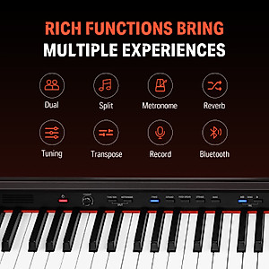 Donner DDP-300 Digital Piano + Donner Duet Piano Bench