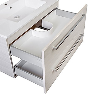 Cutler Kitchen and Bath Silhouette Wall Hung Bathroom Vanity, 30 Inches