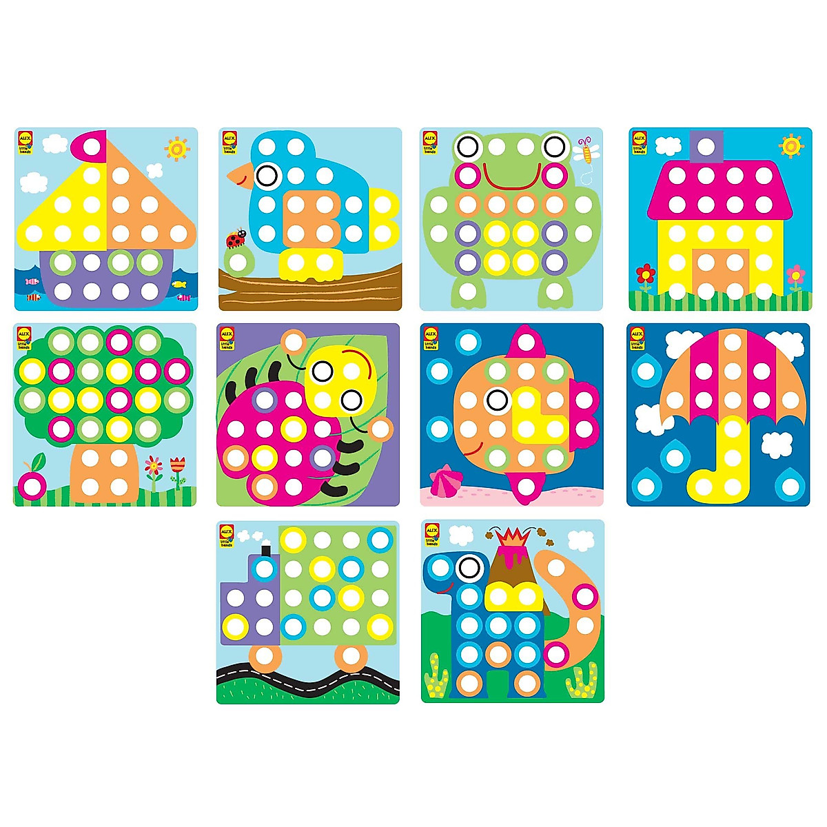 Alex Discover Button Art Activity Set Kids Art and Craft Activity, 56pieces