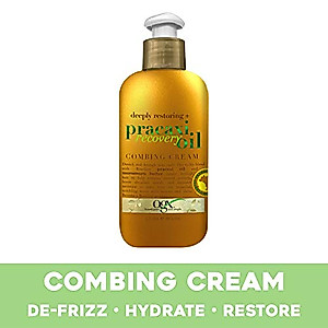 OGX Deeply Restoring + Pracaxi Recovery Oil AntiFrizz LeaveIn Combing Cream with Murumuru Butter SulfateFree Surfactants Conditioning Hair Treatment to Detangle Style Mint, 8 Fl Oz
