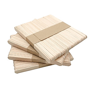 200 Pcs Craft Sticks Ice Cream Sticks Natural Wood Popsicle Craft Sticks 4.5 inch Length Treat Sticks Ice Pop Sticks for DIY Crafts