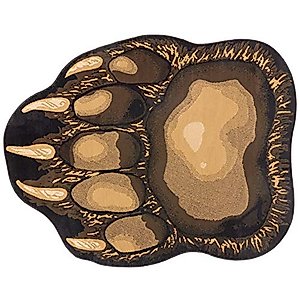 Bear Claw Rustic Lodge Paw Area Rug - Measures approximately 5'6 W X 6'10 L