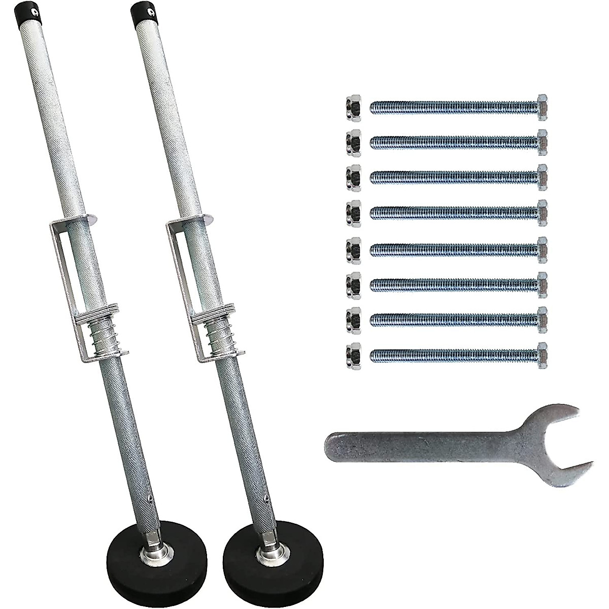 TOUGHER Ladder Leveler Pair,Ladder Accessories Tools Working on Stairs, Adjustable Ladder Leveler for Stable Platform and Ground Level for All Surfaces-Standard Version （20"）