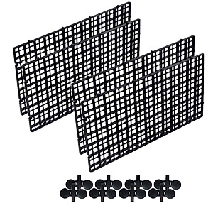 alfyng 4pcs Aquarium Grid Divider, Fish Tank Divider Tray, Aquarium Filter Isolation Board for Mixed Breeding Light Diffuser and 8pcs Sucker Clips Suction Cups, 11.81" x 5.9"