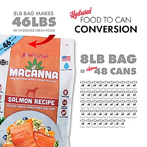 Grandma Lucy's Macanna Dog Food, Grain Free and Freeze-Dried - Salmon Recipe, 3Lb Bag