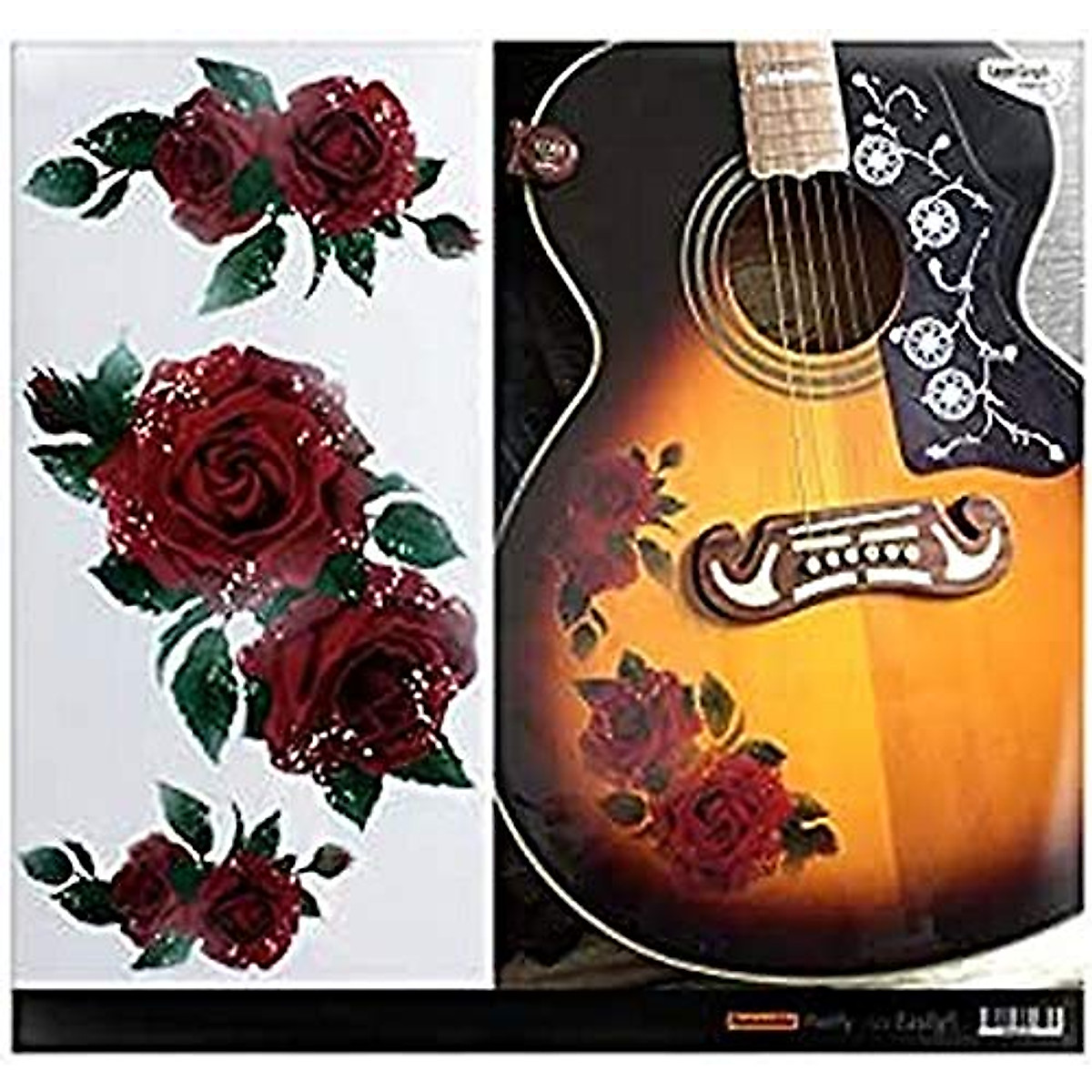 Layer Graph Stickers For Guitars & Bass - English Rose