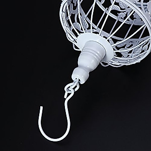 UEETEK Decorative Metal Bird Cage Home Hanging Ornament for Wedding Party Decoration (White)