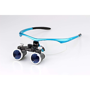 S&Dent Dental Medical Surgical Operation Magnifying 2.5X Loupes with Clinic Short Style Headlight for Astigmatism Kit Color Randomly