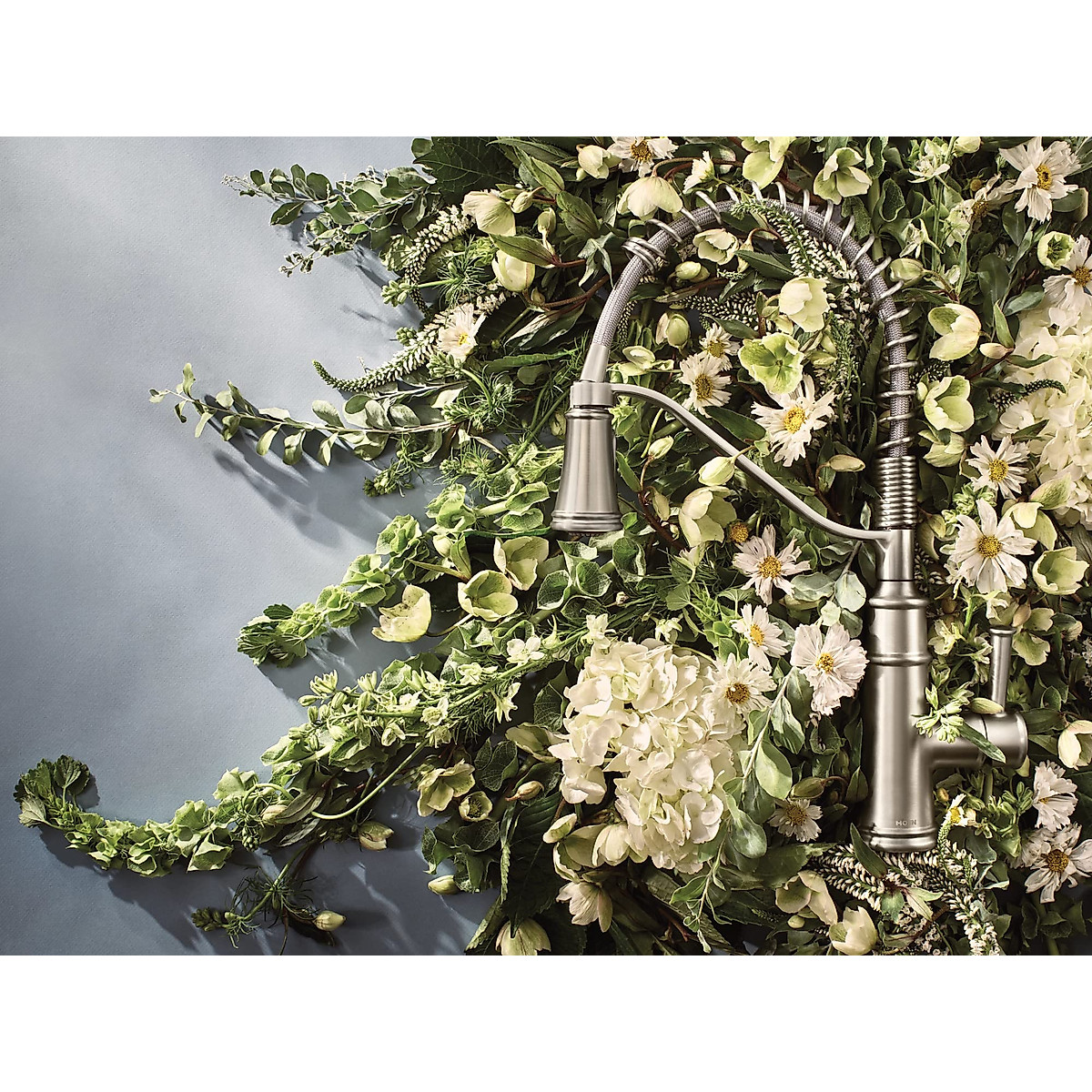 Moen 5927SRS Belfield One-Handle Pre-Rinse Spring Kitchen Faucet with Power Boost, Spot Resist Stainless