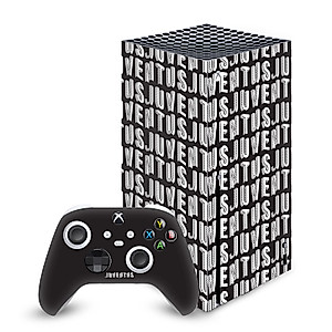 Head Case Designs Officially Licensed Juventus Football Club Pattern Art Vinyl Sticker Gaming Skin Decal Cover Compatible with Xbox Series X Console and Controller Bundle