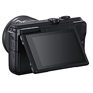 Canon EOS M200 Mirrorless Camera with EF-M 15-45mm f/3.5-6.3 is STM Lens + 500mm f/8 Preset Lens + 2pc 64GB Memory Cards + LED Video Light + Cleaning Kit & More (Renewed)