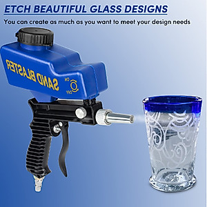 Sand Blaster Gun Kit,Portable Handy Sand Blasters,Sand Blaster Gun kit for air Compressor, for Cleaning Rust, Dirt, Paint, & Glass Etching DIY Projects.
