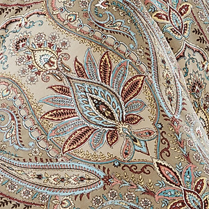 Levtex Home - Kasey Duvet Cover Set - Full/Queen Duvet Cover + Two Standard Pillow Cases - Paisley - Red, Beige, Maroon, Taupe and Blue - Duvet Cover (90 x 94in.) and Pillow Case (26 x 20in.) - Cotton