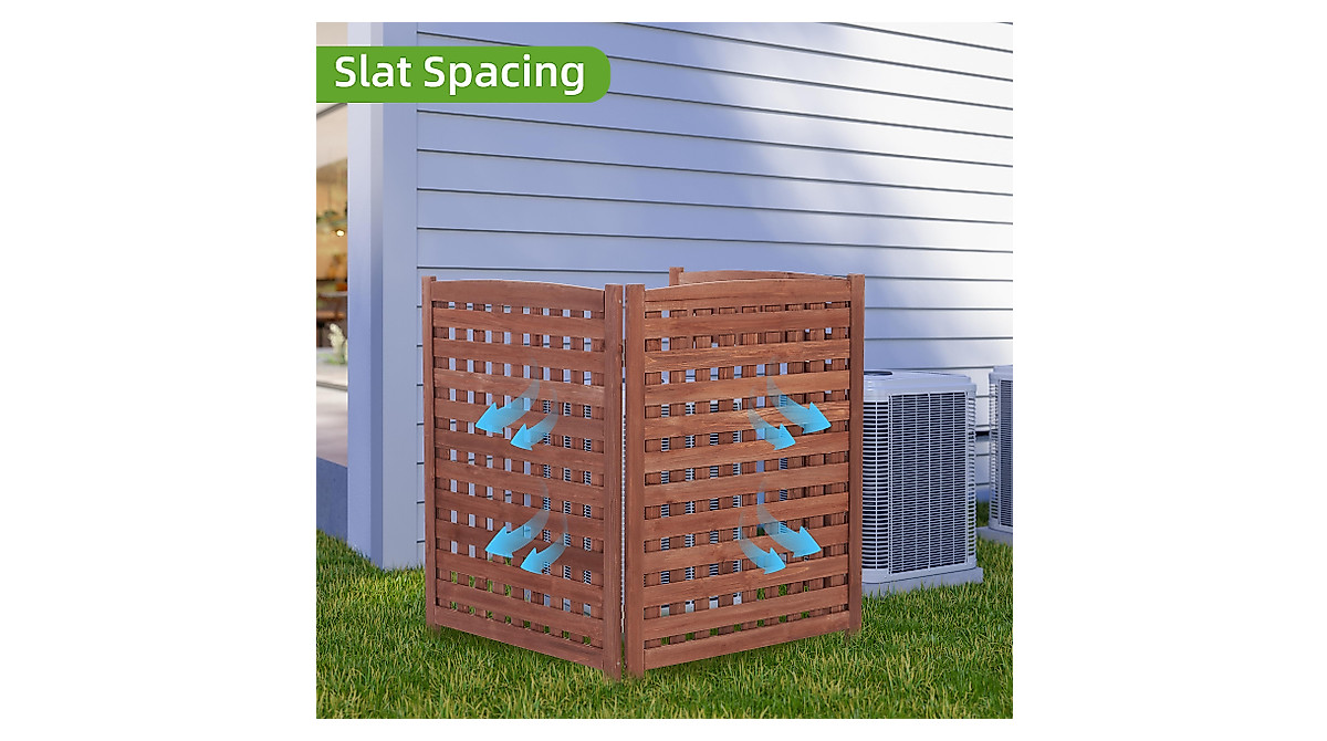 Cedar Privacy Fence Screen for AC & Trash Enclosure