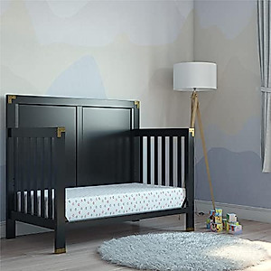 Baby Relax Miles 5-in-1 Convertible Crib, Black