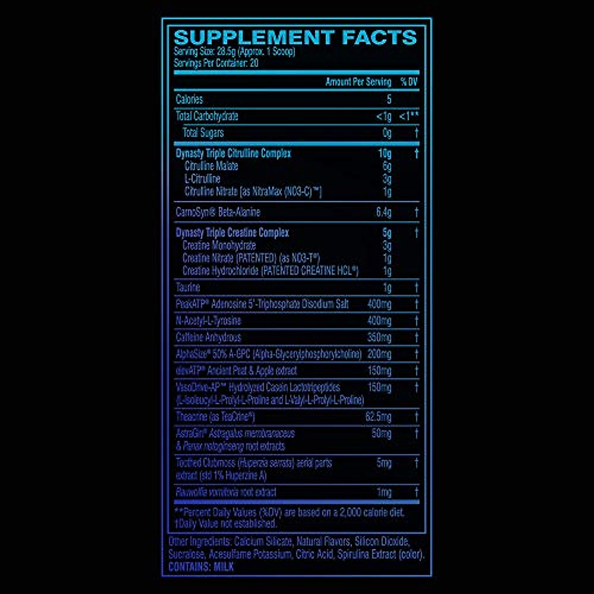 Cellucor C4 Dynasty MMXX Pre Workout Powder ICY Blue Razz | Preworkout Energy Supplement for Men & Women | 350mg Caffeine + 6.4g Beta Alanine | 20 Servings