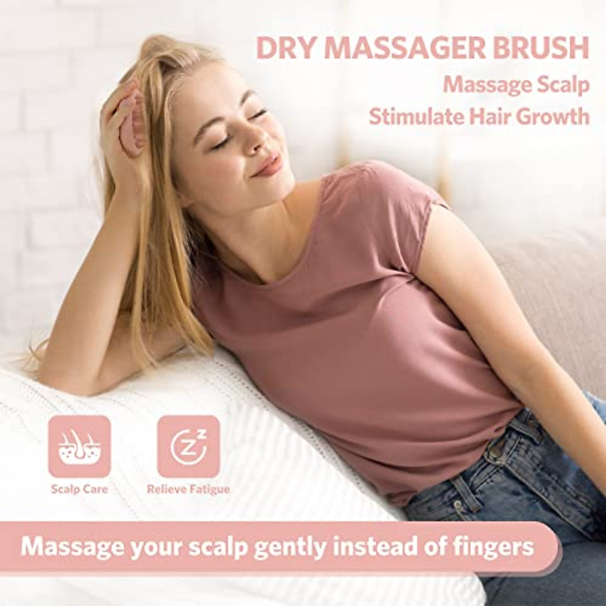 Sndyi 2PS Silicone Scalp Massager Shampoo Brush, Hair Scrubber with Soft Silicone Bristles, Scalp Scrubber/Exfoliator for Dandruff Removal, Wet Dry Scalp Brush for Hair Growth & Scalp Care