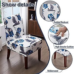 Traditional Fabric Accent Chair, DRM'SCUUM Modern Accent Chair for Living Room Soft White Velvet with Ink Paint Pattern,Comfor Seat,Sturdy Frame and Rubber Wood Legs