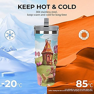 SYJTGDE Large Capacity Car Cup Candy Land_76682316 Fashionable Upgrade Car Cup Advanced And Beautiful Travel Cup