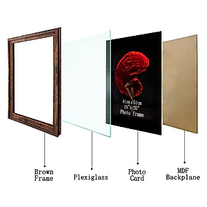 ZBEIVAN 16x20 Picture Frames Set of 2 Rustic 20x16 Photo Frame for Vertical Horizontal Wall Hanging