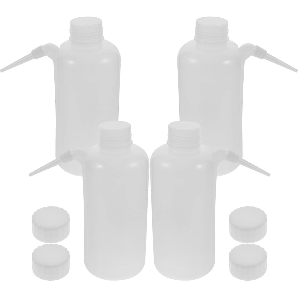 Hemobllo Safety Wash Bottles- Unitary Wash Bottles PE Squirt Bottles Lab Squeeze Bottle Chemical Wash Bottle, Lab Water Squirt Bottle Watering Tool Tattoo Wash Bottle (4PCS)