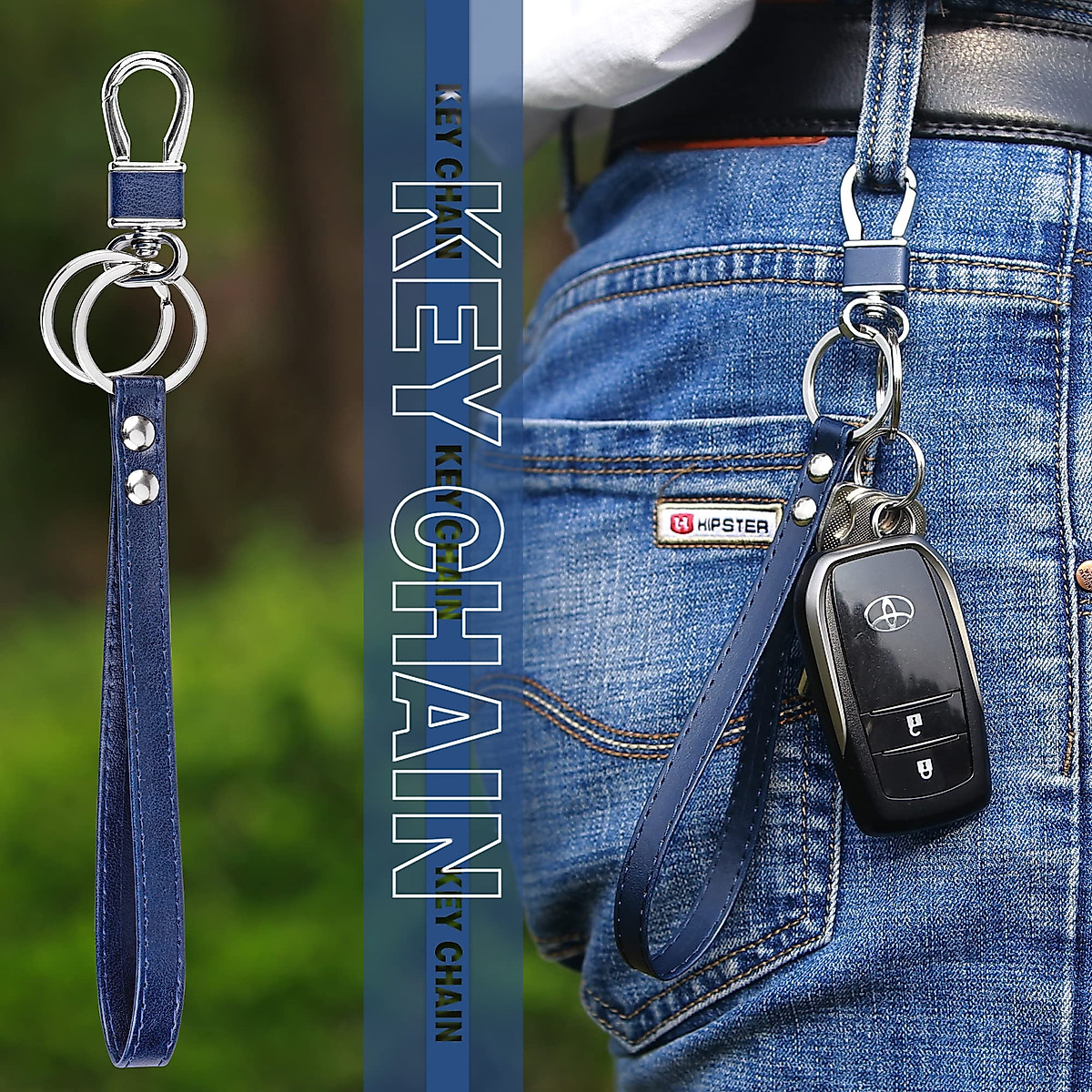 Amazon Essentials - Lanyard Keychain with Detachable Alloy Metal Rings (blue)